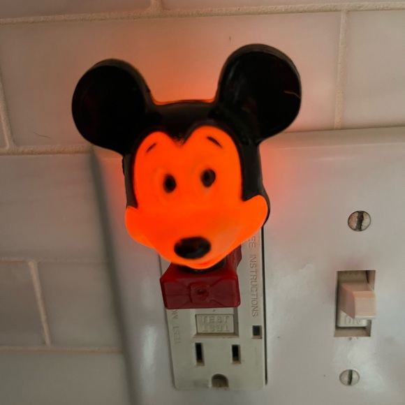 Disney | Other | Vintage Mickey Mouse Night Plug In Light | Poshmark